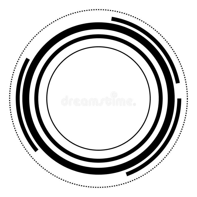 Random Circles with Dashed Lines, Randomness, Circular Concept Stock ...