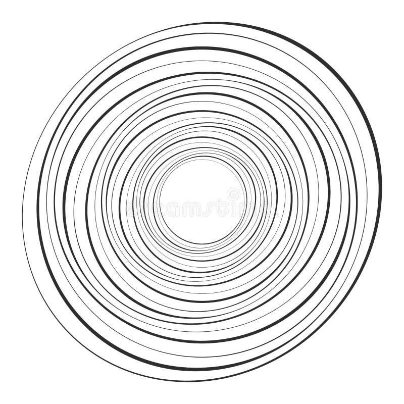 Random Circles with Hand Drawn, Free Hand Drawing Effect. Concentric ...