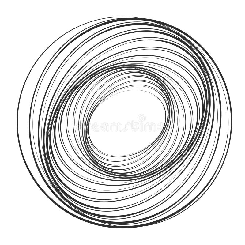 Random Circles with Hand Drawn, Free Hand Drawing Effect. Concentric ...