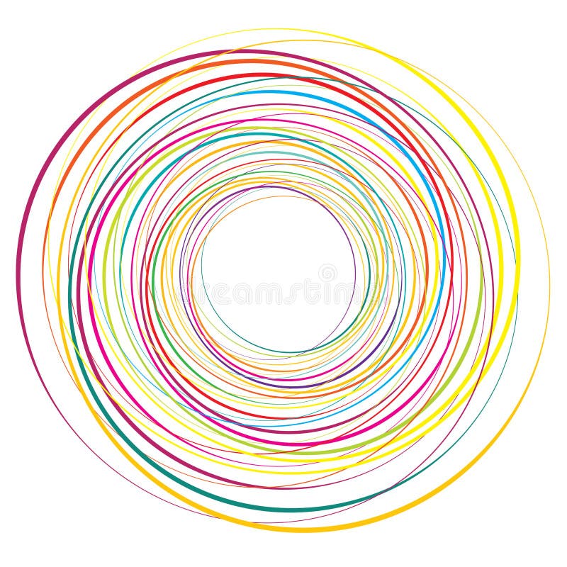 Random Circles with Hand Drawn, Free Hand Drawing Effect. Concentric ...