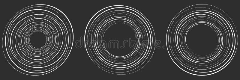 Random Circles with Hand Drawn, Free Hand Drawing Effect. Concentric ...
