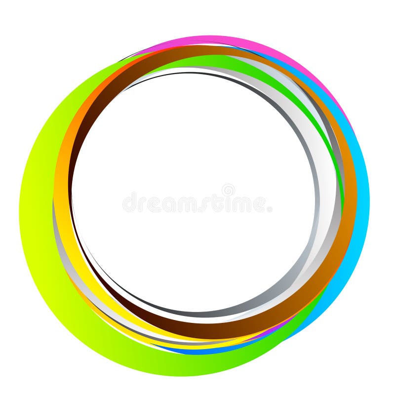 Random Circles, Rings Circular Element Stock Vector - Illustration of ...