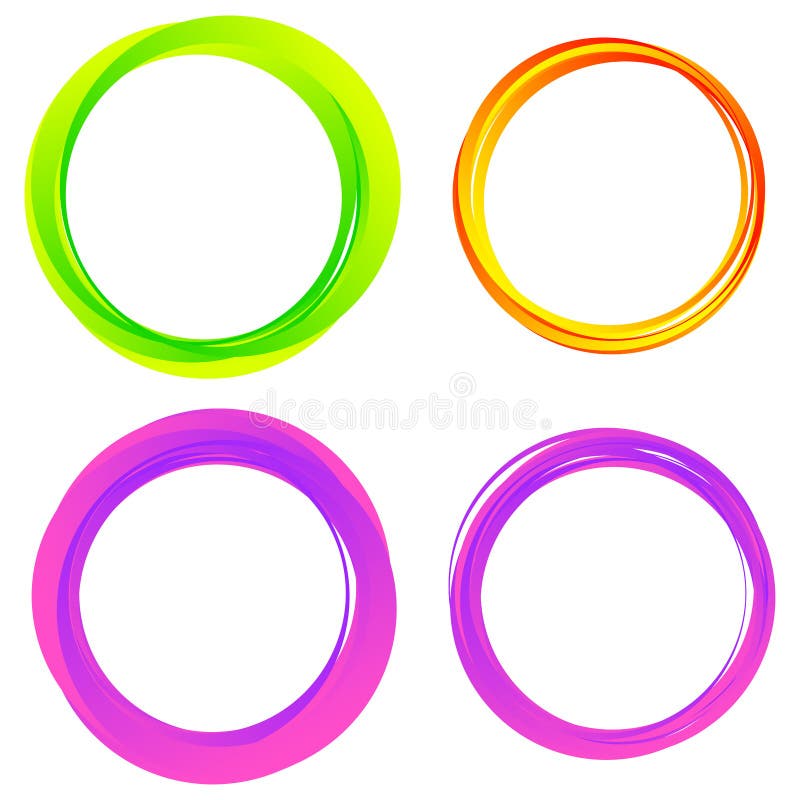 Random Circles, Rings Circular Element Stock Illustration ...
