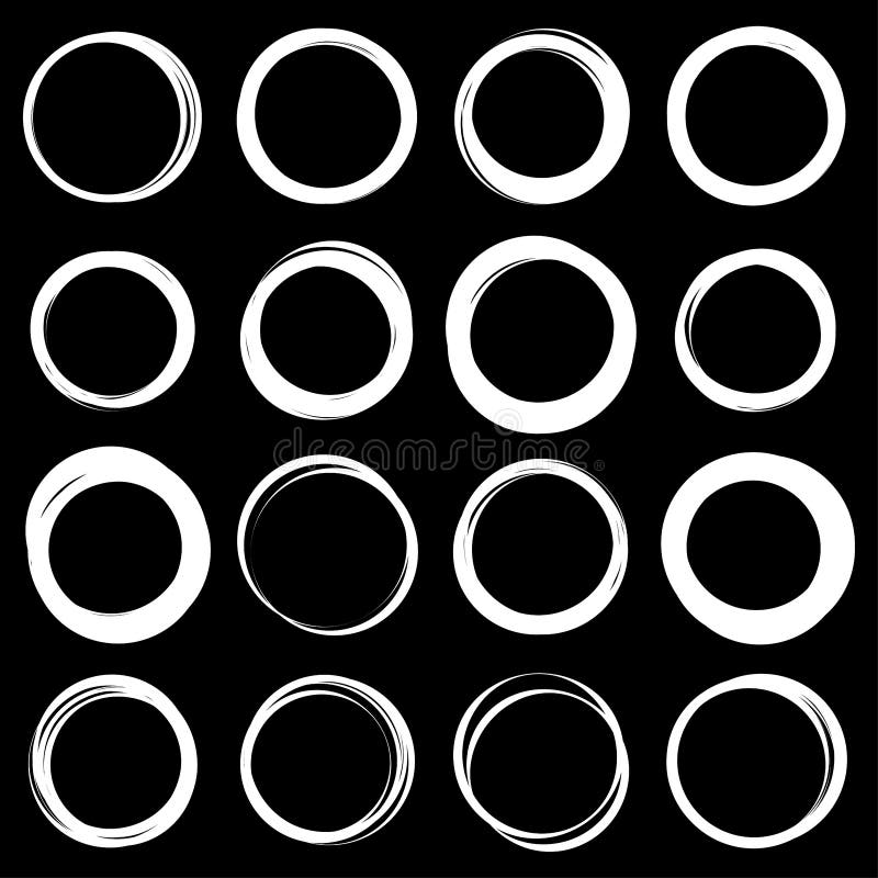 Random Circles, Rings Circular Element Stock Illustration ...
