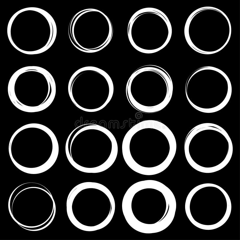 Random Circles, Rings Circular Element Stock Illustration ...