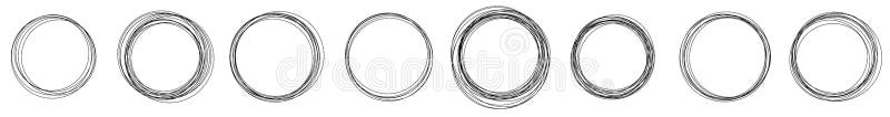Random Circles, Rings Circular Element Stock Illustration ...