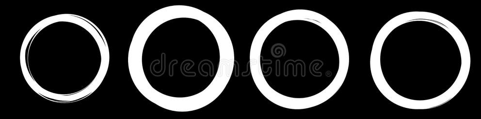 Random Circles, Rings Circular Element Stock Illustration ...