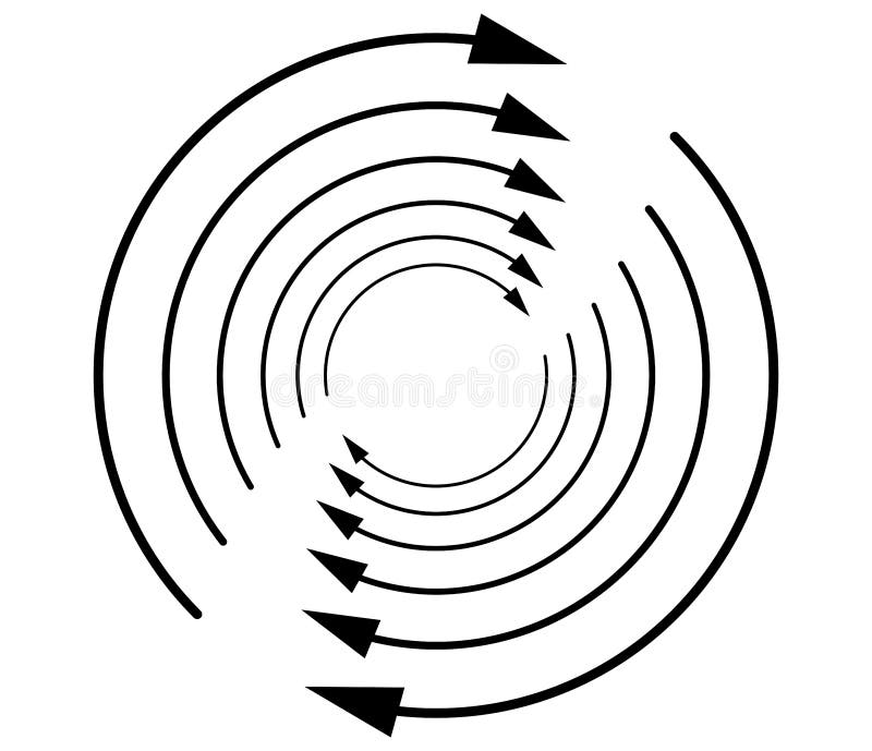 Random Circular, Cycle Arrow Element. Spiral, Spinning, Revolve Arrows ...