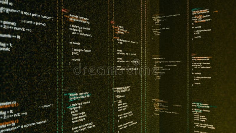 Virtual Random Number Generator. Animation. Virtual Field with Neon ...