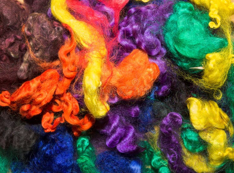 Random Collection of Colorful Wool Threads Stock Image - Image of ...
