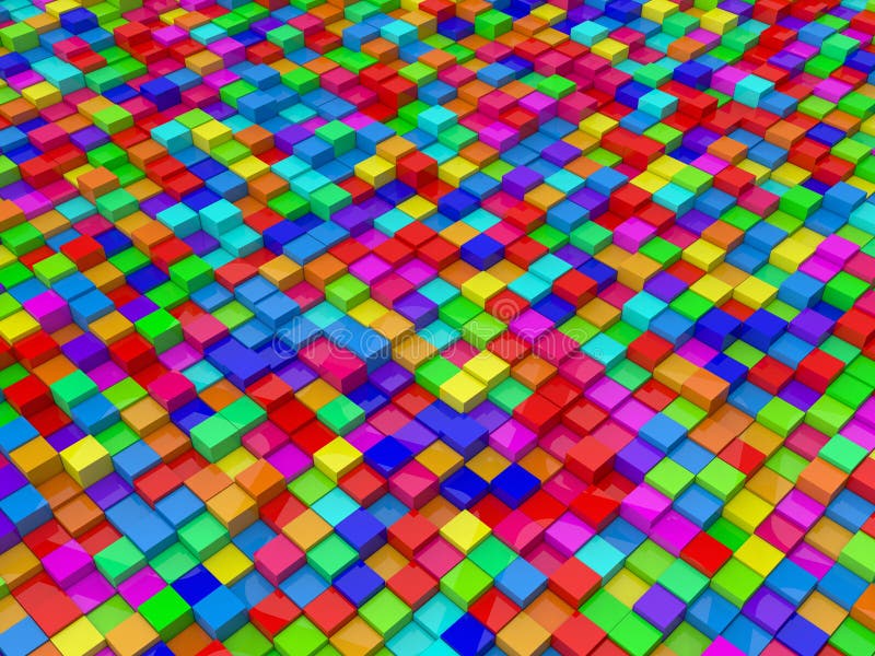 Random colored cubes stock illustration. Illustration of shifted - 56049504