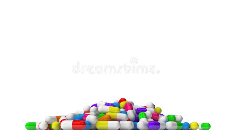 Random colored pills stock illustration. Illustration of pieces - 58265484