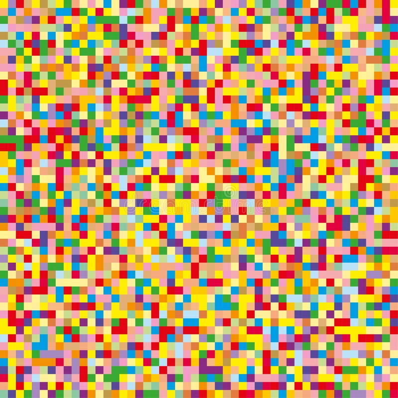 Random Colorful Abstract Pixel Art, Simple Vector Illustration Stock ...