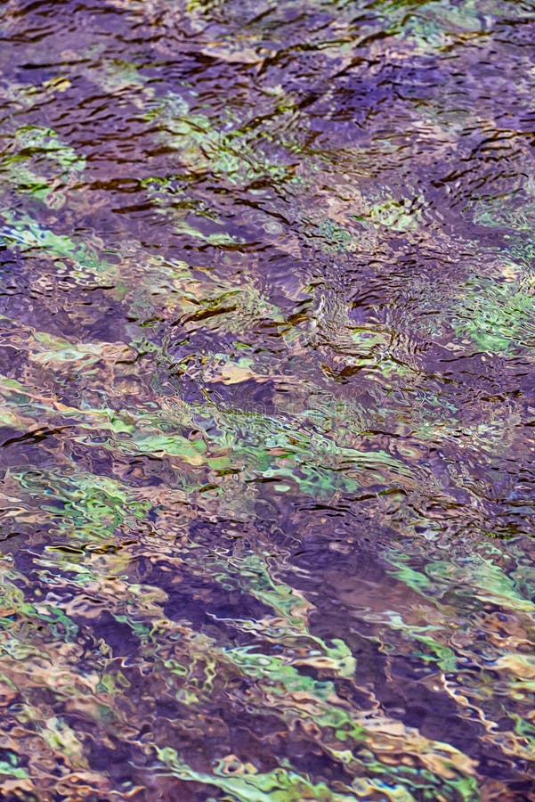 Random Coloured Patterns on River. Background. Stock Photo - Image of ...