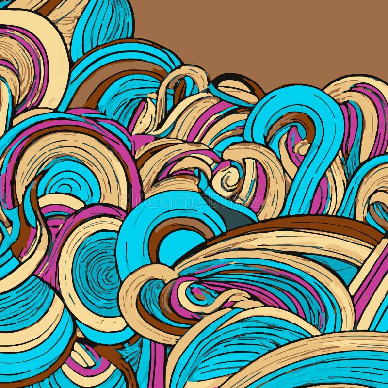 Random Colourful Waves Vector Background Stock Vector - Illustration of ...