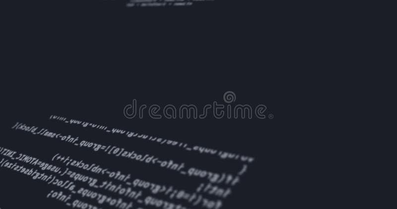 Computer Codes are Projected on the Screen while it is Being Typed or ...