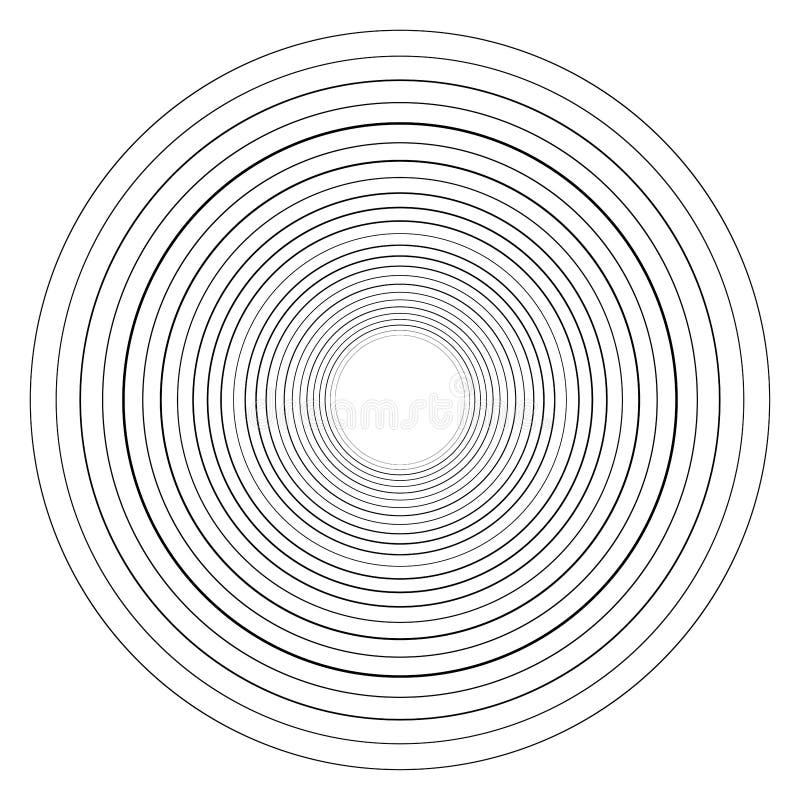 Random Concentric Circles, Rings. Random Radial, Radiating Circle ...