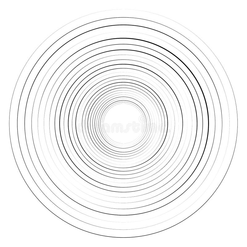 Random Concentric Circles, Rings. Random Radial, Radiating Circle ...