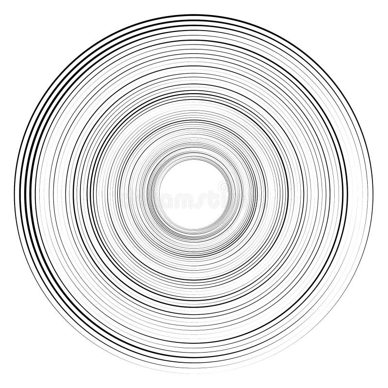 Random Concentric Circles, Rings. Random Radial, Radiating Circle ...