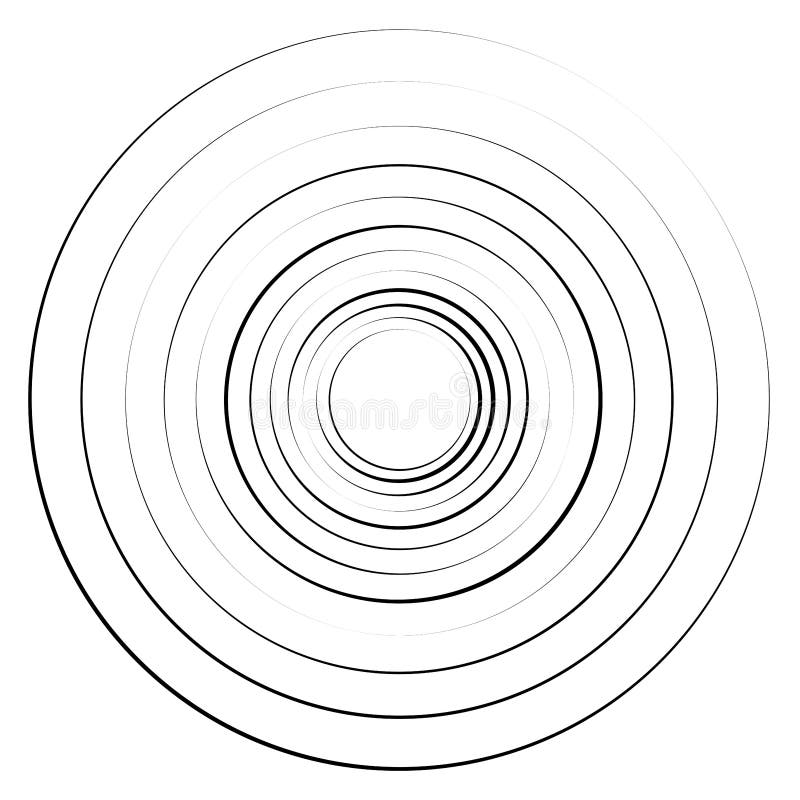 Random Concentric Circles, Rings. Random Radial, Radiating Circle ...