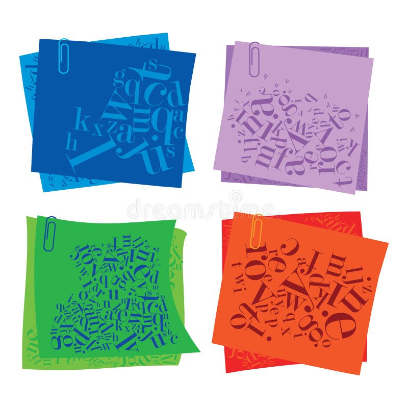 Random creative thoughts stock illustration. Illustration of green ...