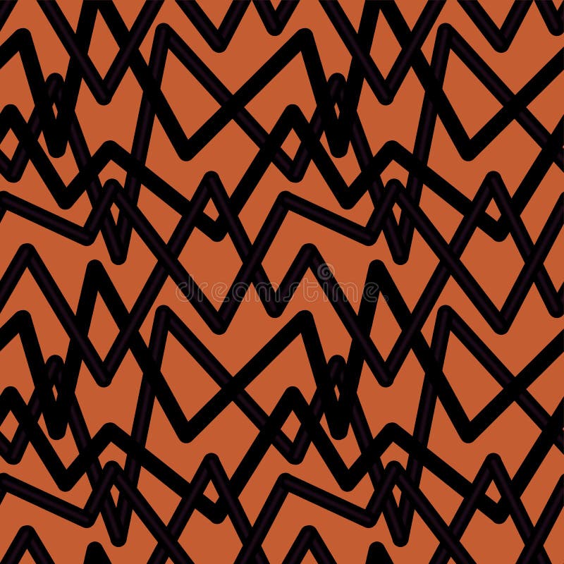 Randomly Crossing Colored Lines Zigzag Making Pattern.Black on Brown ...