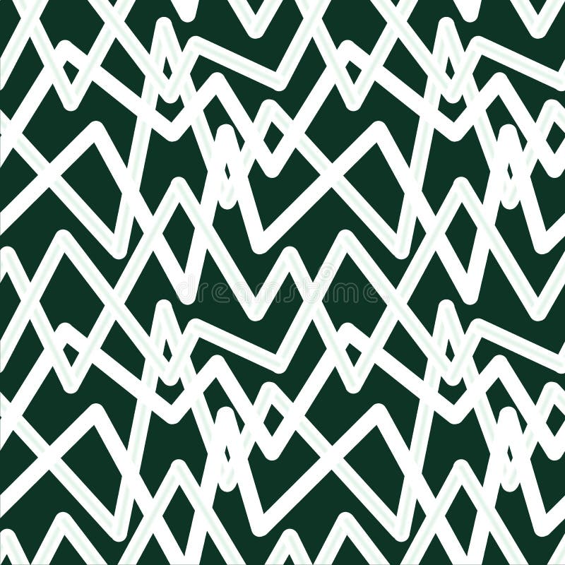 Randomly Crossing Colored Lines Zigzag Making Pattern.White on Green ...