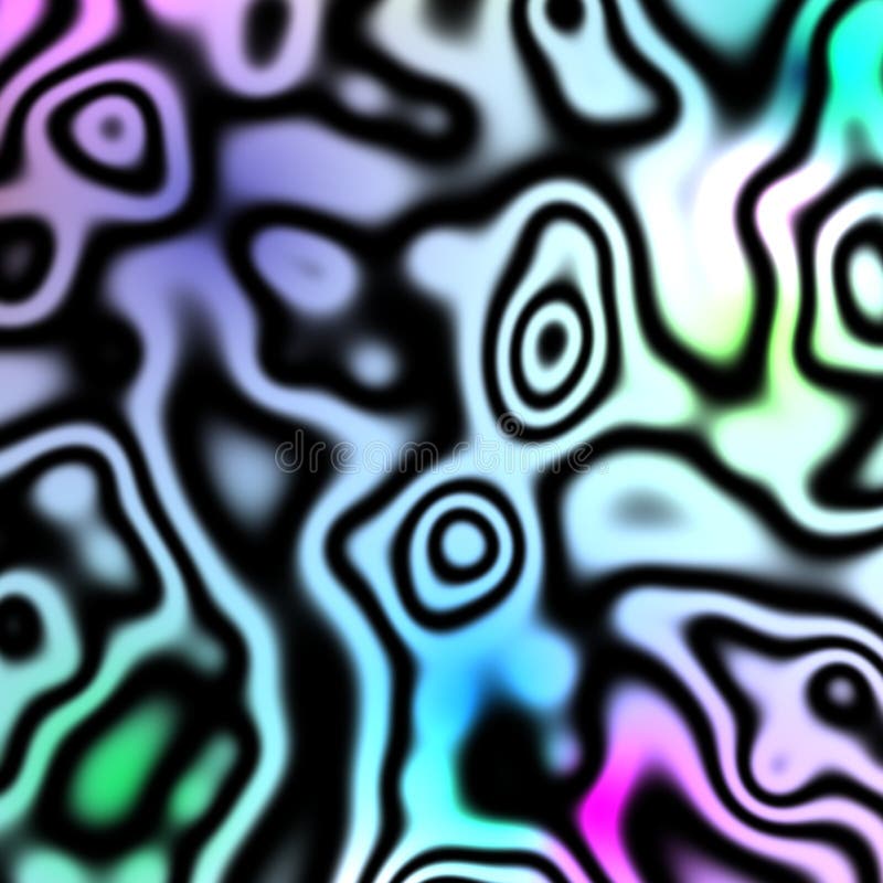 Random Curved Shapes Retro Abstract Stock Illustration - Illustration ...