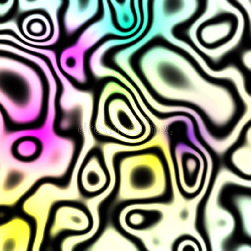 Random Curved Shapes Retro Abstract Stock Illustration - Illustration ...