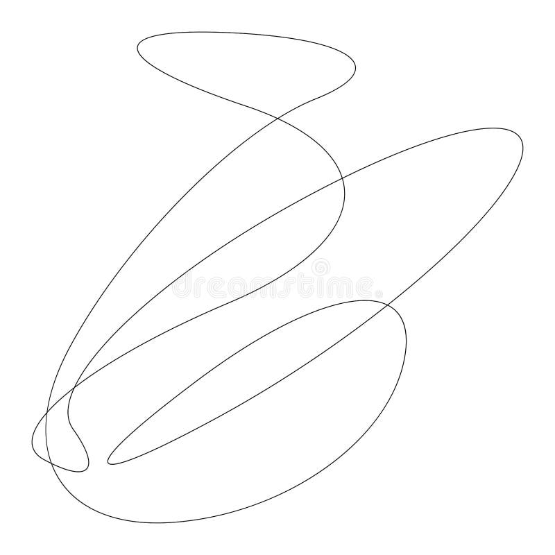 Random Curvy, Squiggle, Freehand Abstract Shape. Squiggle, Wriggle ...