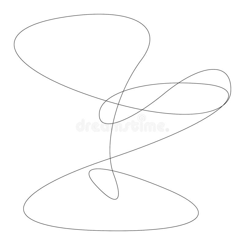 Random Curvy, Squiggle, Freehand Abstract Shape. Squiggle, Wriggle ...