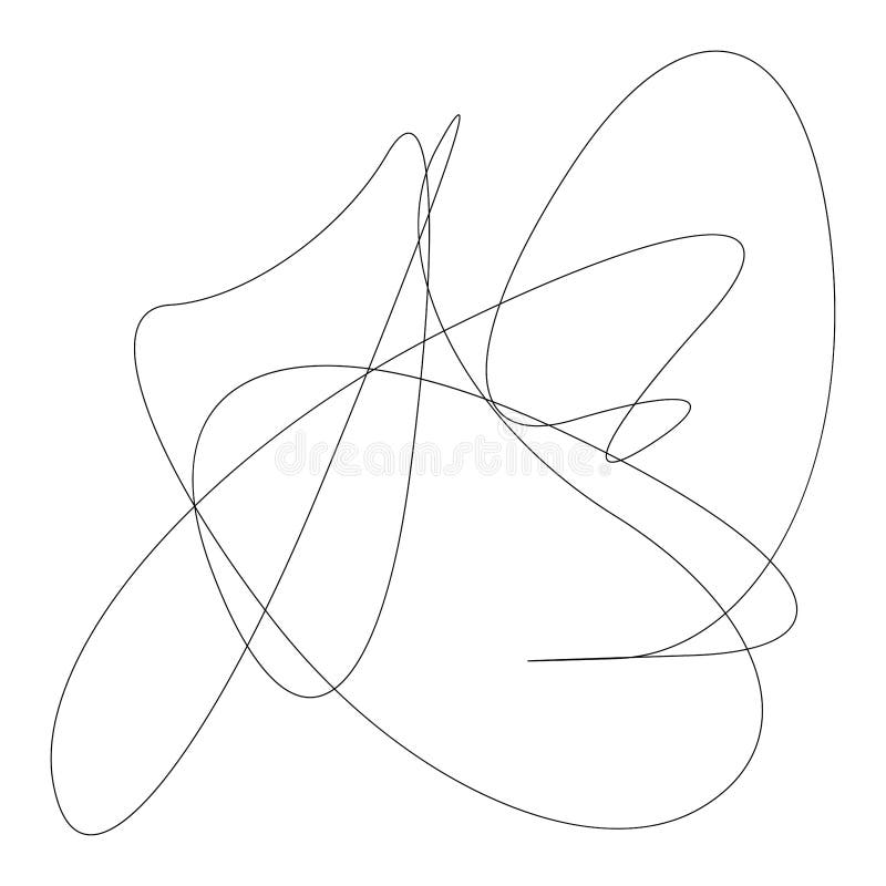 Random Curvy, Squiggle, Freehand Abstract Shape. Squiggle, Wriggle ...