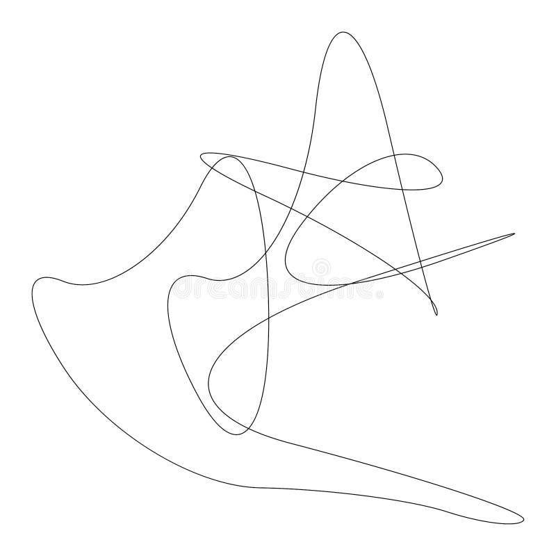 Random Curvy, Squiggle, Freehand Abstract Shape. Squiggle, Wriggle ...