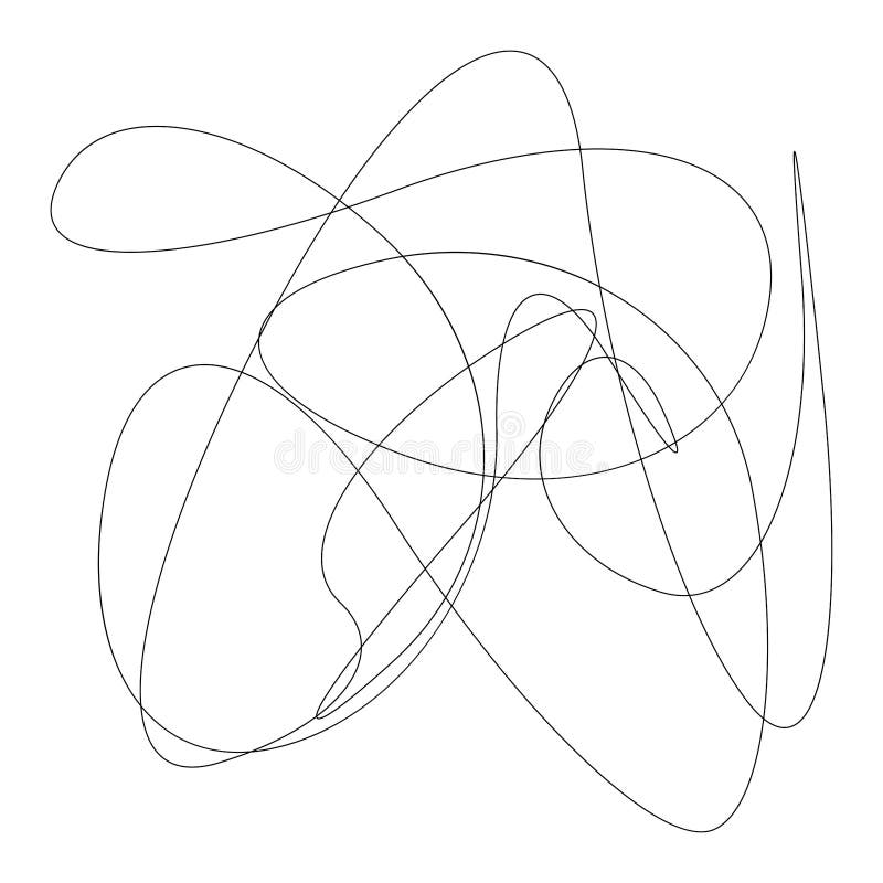 Random Curvy, Squiggle, Freehand Abstract Shape. Squiggle, Wriggle ...