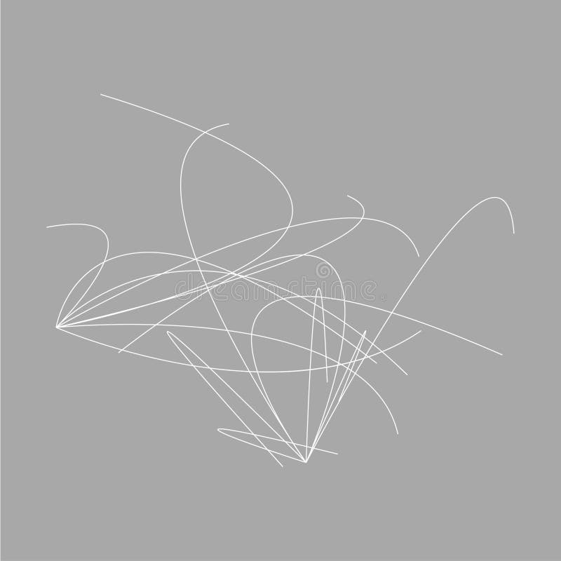 Random Curvy, Squiggly, Tangled Lines. Knot, Loop, Billowy Freeform ...