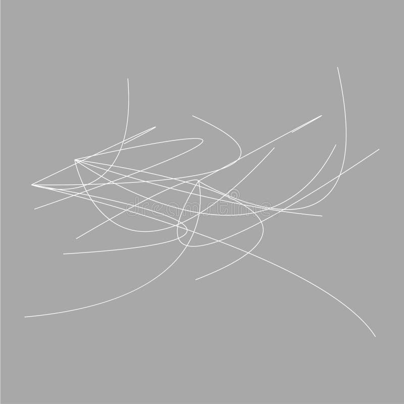 Random Curvy, Squiggly, Tangled Lines. Knot, Loop, Billowy Freeform ...