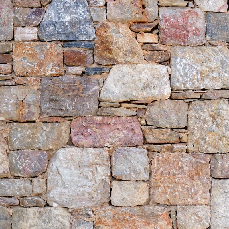 Random Cut Stone Wall Seamless Pattern Stock Photo - Image of surface ...