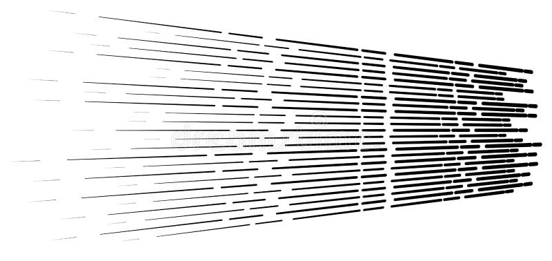 Random 3d Dashed Lines in Perspective. Segmented Stripes Geometric ...