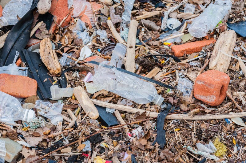Random Debris and Garbage on Ground. Stock Photo - Image of filth ...