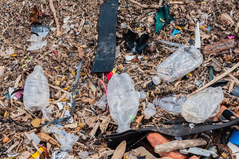 Random Debris and Garbage on Ground. Stock Image - Image of abstract ...