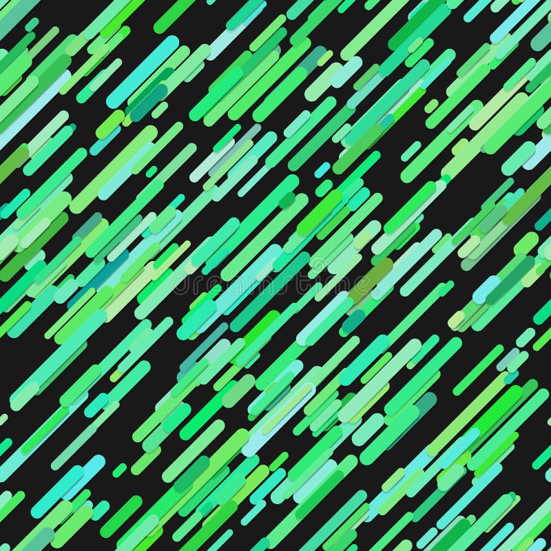 Random Diagonal Stripe Pattern Background Vector Design From Green Lines On Black Background