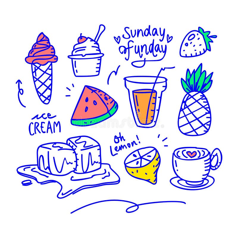 Random Doodle in Hand Drawn Sketch Style. Stock Vector - Illustration ...