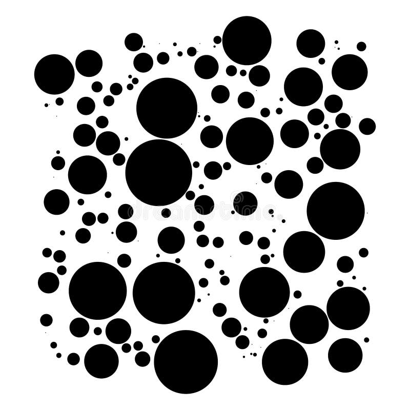 Random Dots, Circles Pattern. Pontillist / Screntone / Half-tone ...
