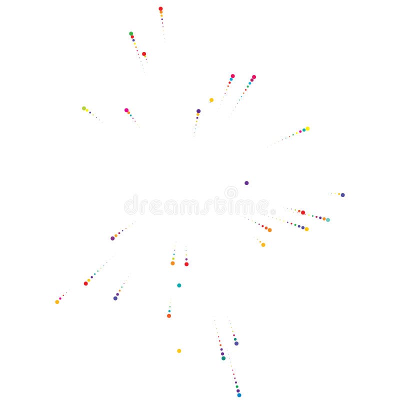 Random Dots, Circles and Polkadots Spreading, Radiating. Confetti ...