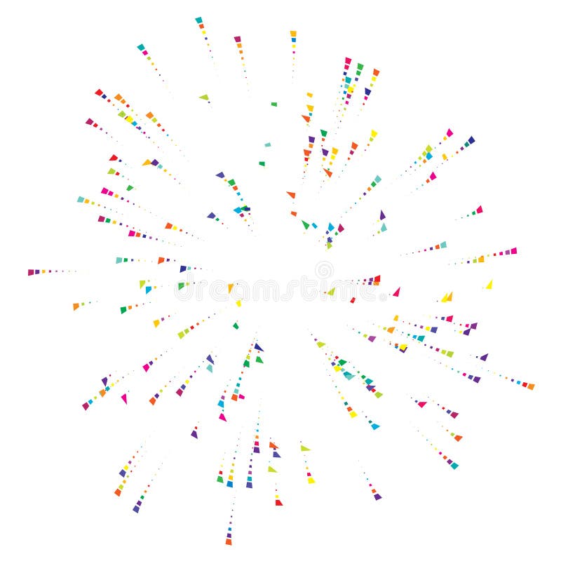 Random Dots, Circles and Polkadots Spreading, Radiating. Confetti ...