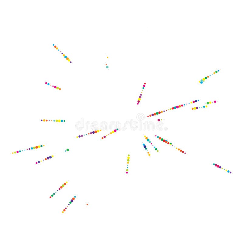 Random Dots, Circles and Polkadots Spreading, Radiating. Confetti ...