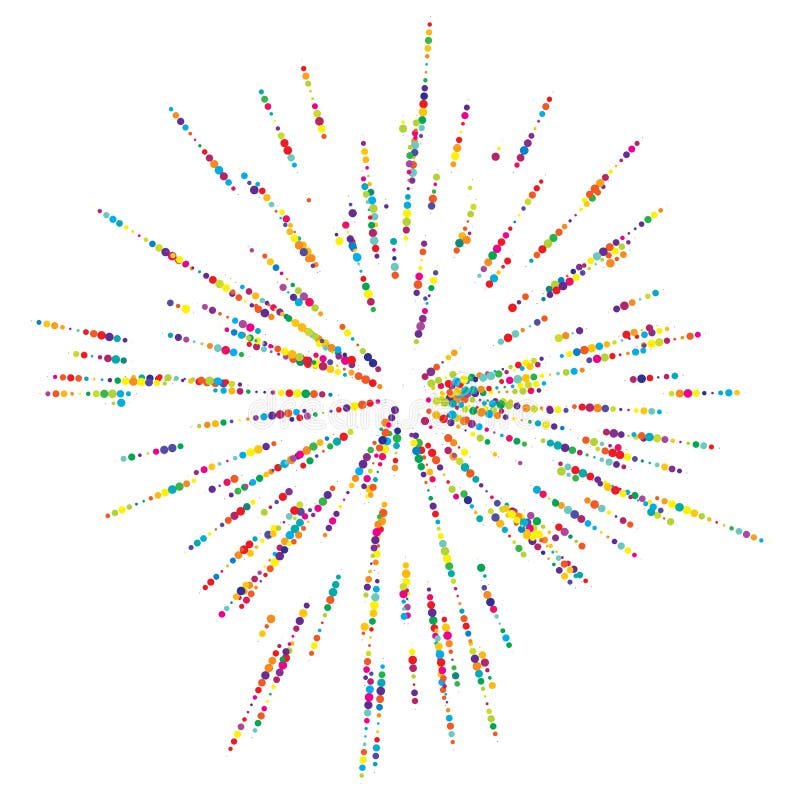 Random Dots, Circles and Polkadots Spreading, Radiating. Confetti ...