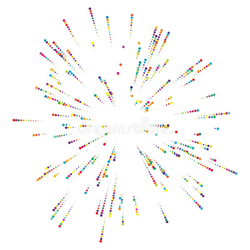 Random Dots, Circles and Polkadots Spreading, Radiating. Confetti ...