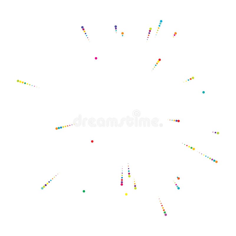 Random Dots, Circles and Polkadots Spreading, Radiating. Confetti ...