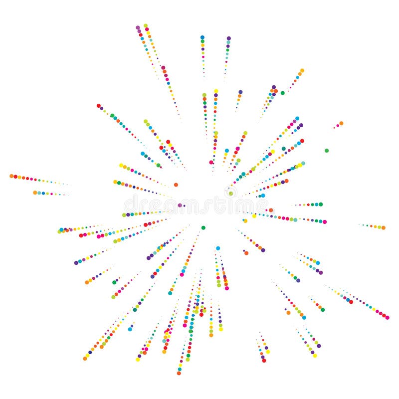 Random Dots, Circles and Polkadots Spreading, Radiating. Confetti ...